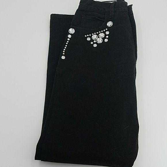 Robin Berry | Jeans | Robin Berry Black Highwaisted Jeans Rhinestone ...